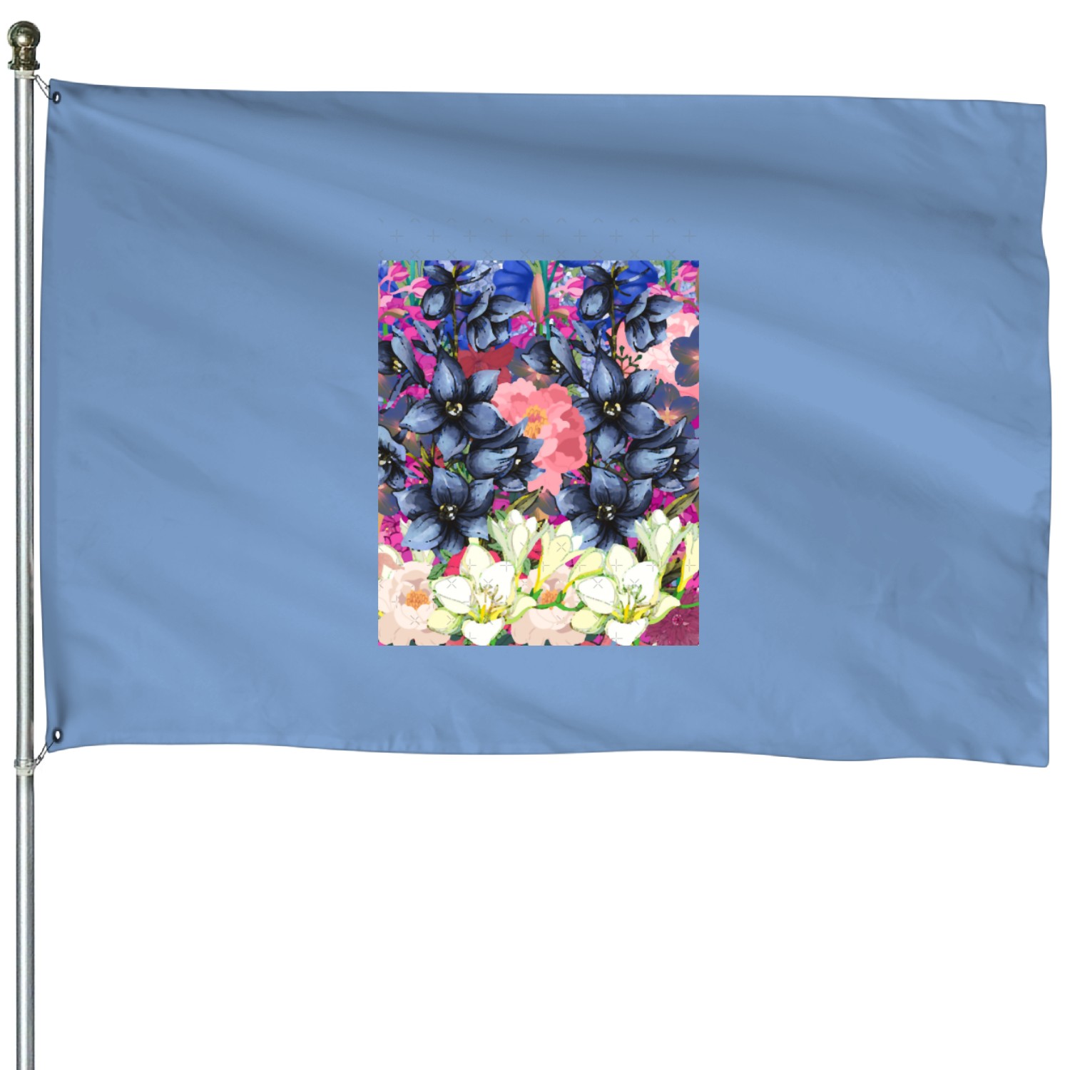 Acrylic Pastel Flower 1 House Flags