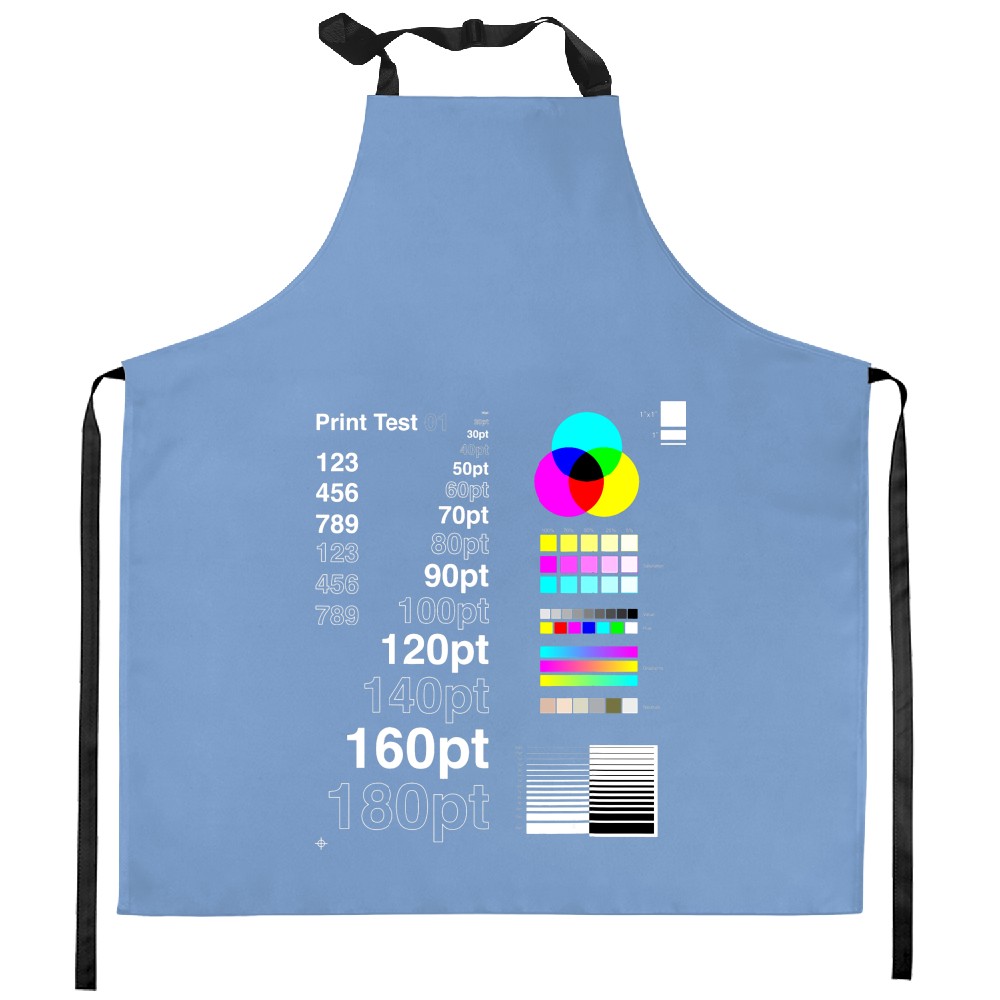 Mens CMYK Graphic Design Print Test Kitchen Aprons