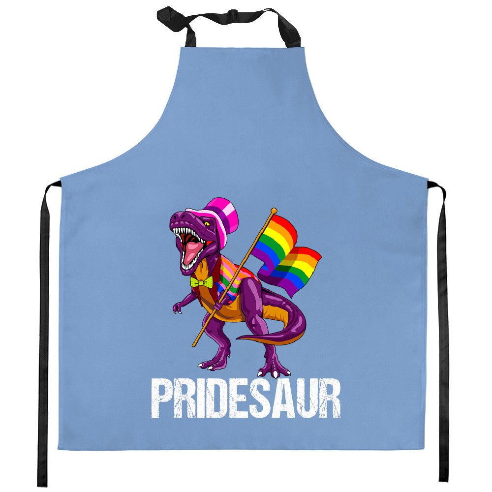 PridesaurDinosaur Gay Pride Flag LGBT Kitchen Aprons