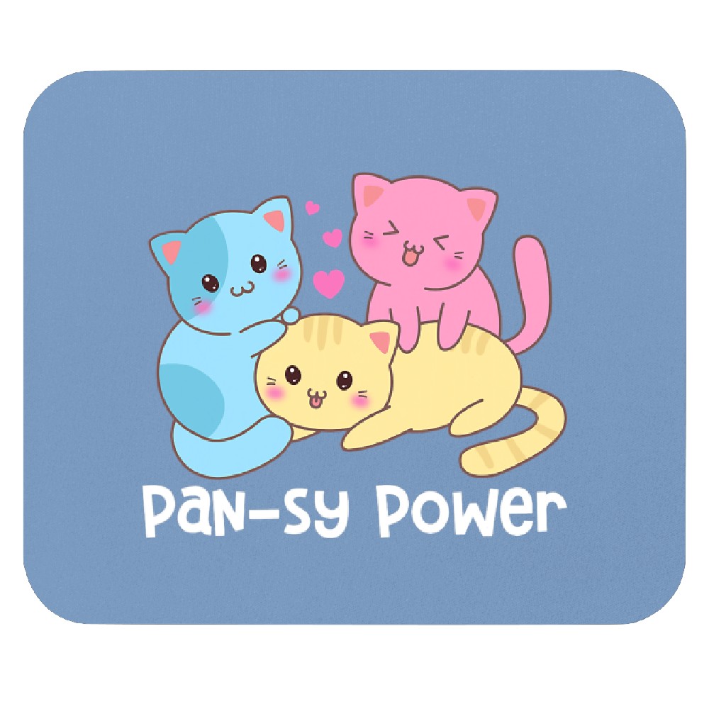 Pansy Power Pansexual LGBTQ Pan Pride Gender Equality Mouse Pads