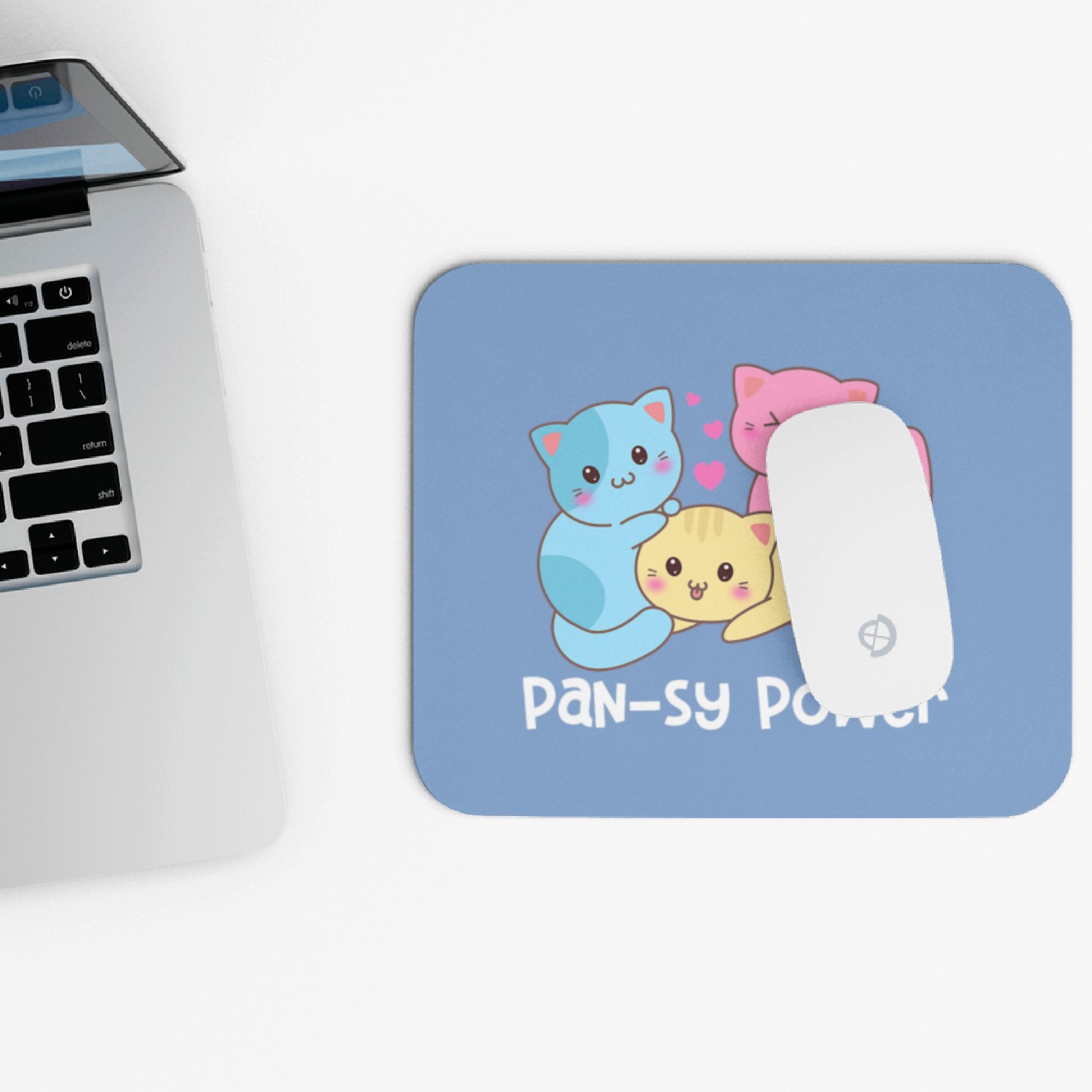 Pansy Power Pansexual LGBTQ Pan Pride Gender Equality Mouse Pads