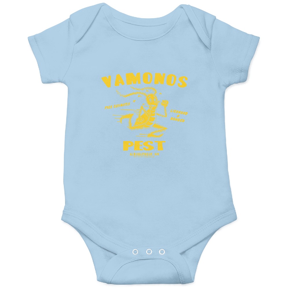 Breaking Bad Vamanos Pest Yellow Insect Logo Onesie