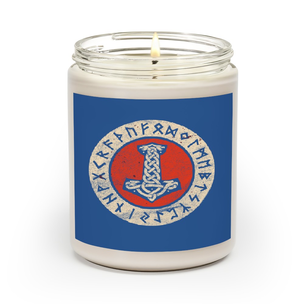 Protection Runes Scented Candles Thor's Hammer Mjolnir Wotan Norse ...