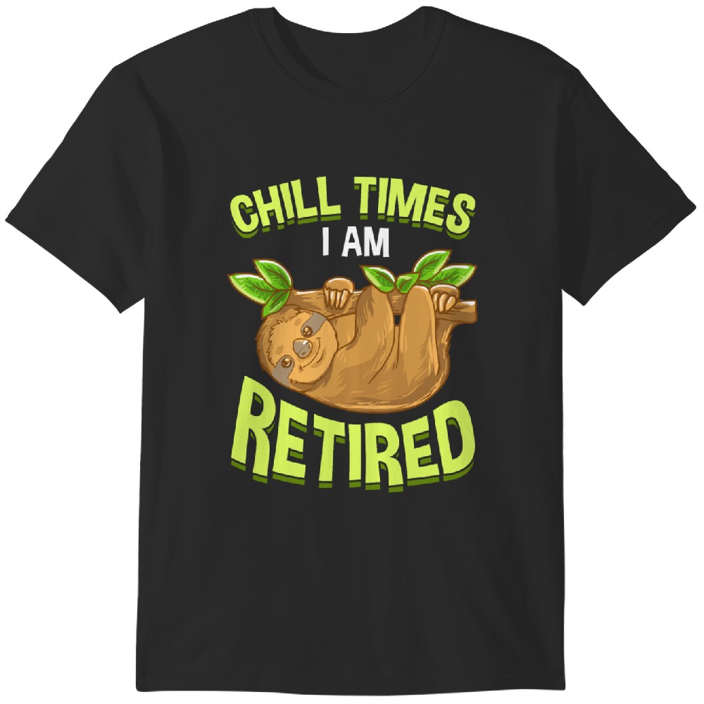 Pensioniert Ruhestand Lustig Faultier Rentner T-shirt