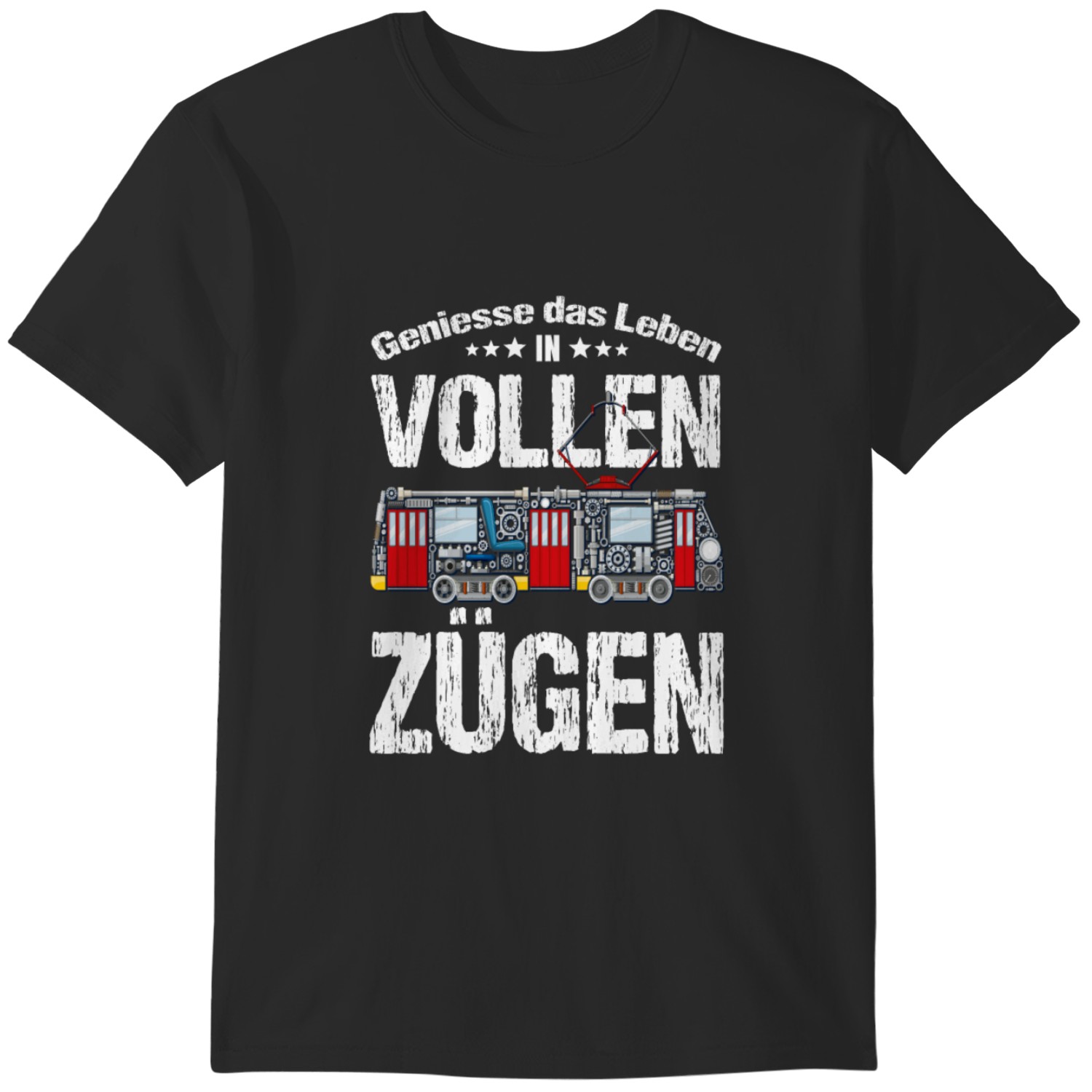 Strassenbahn Tram S Bahn Lokomotive Dampflok T-shirt