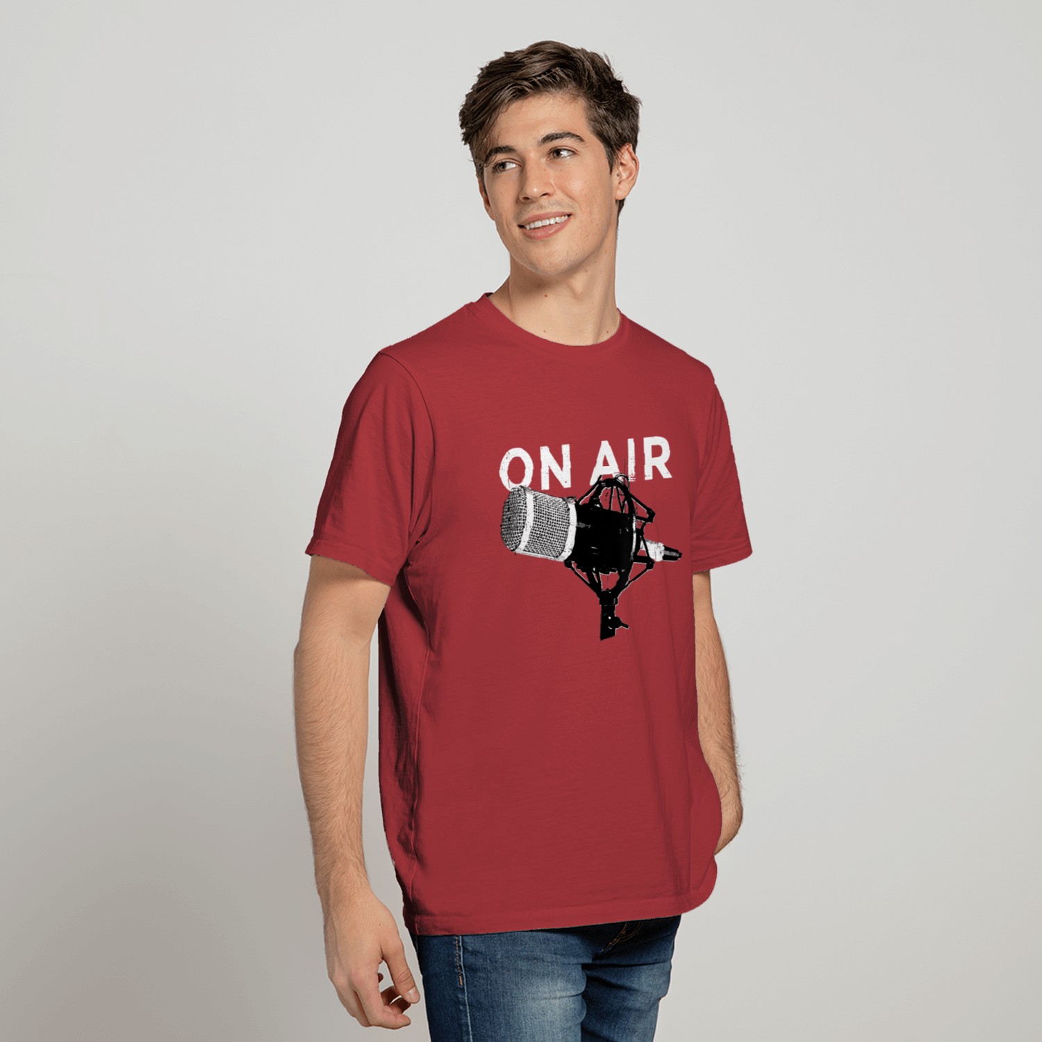 Im Air Retro-Mikrofon-Radio-Podcast Vintage Mic T-Shirt
