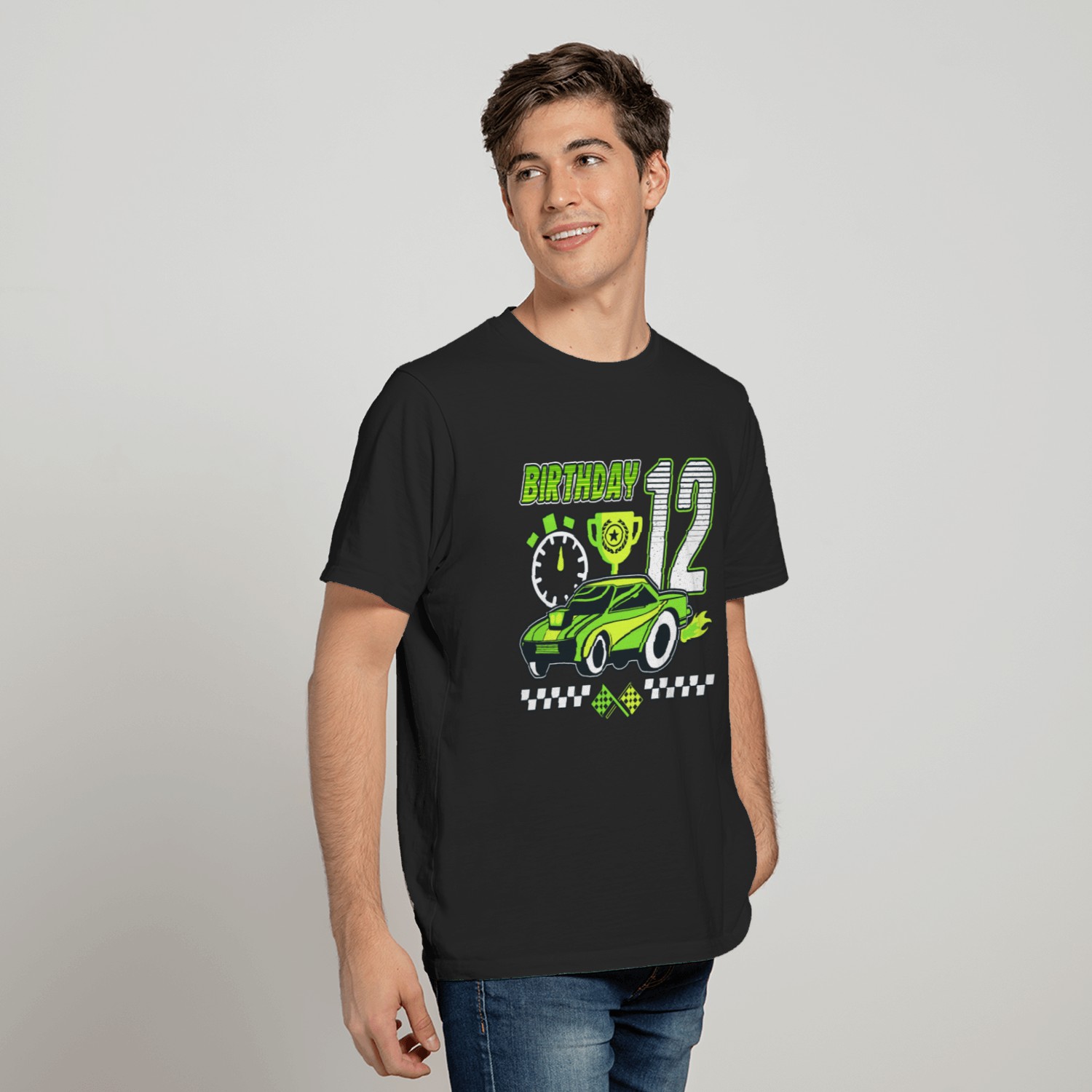 12. Geburtstag Rennwagen 12 Jahre Alt Rennfahrer T-shirt