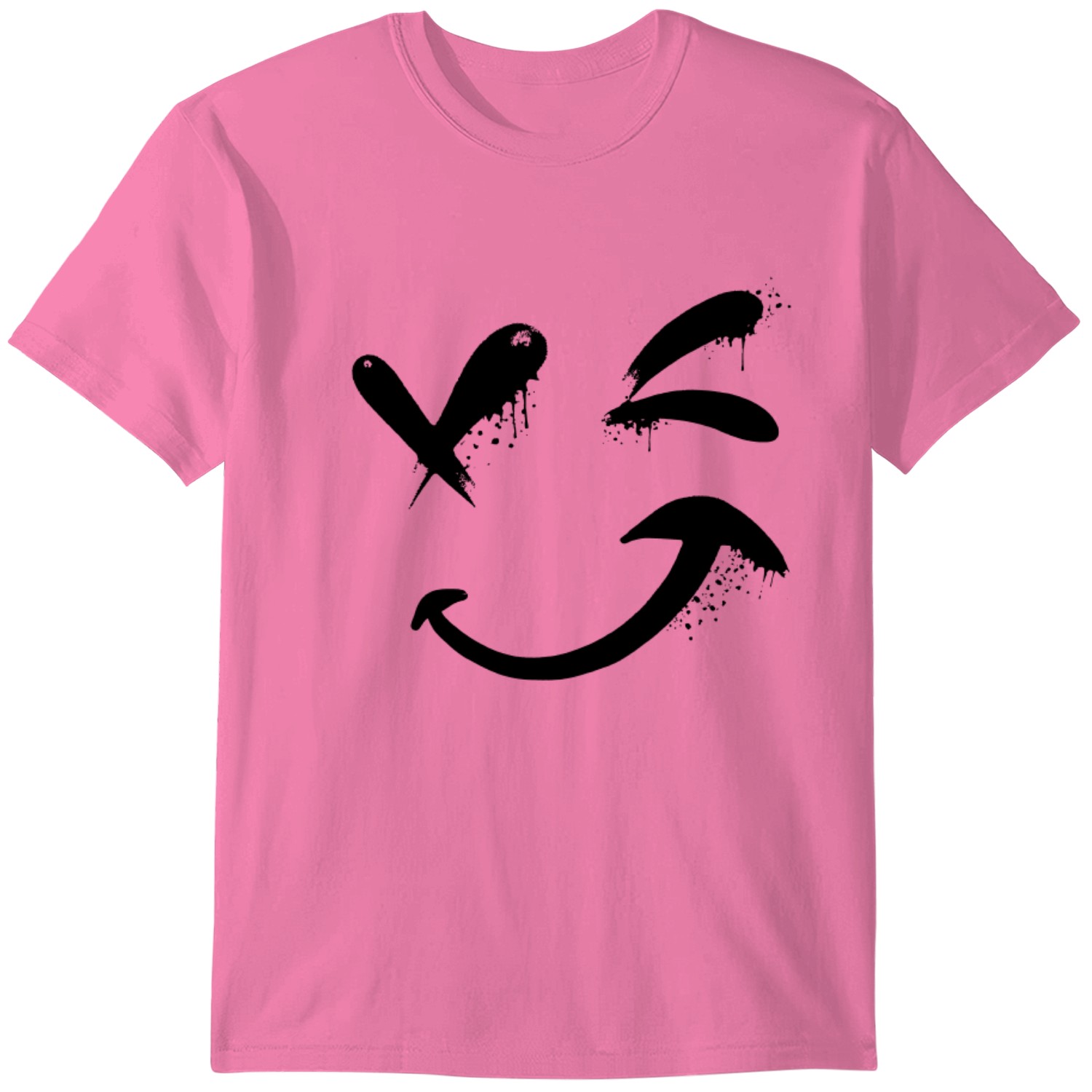 Winking Smiley Face - Emoji Face - T-Shirt