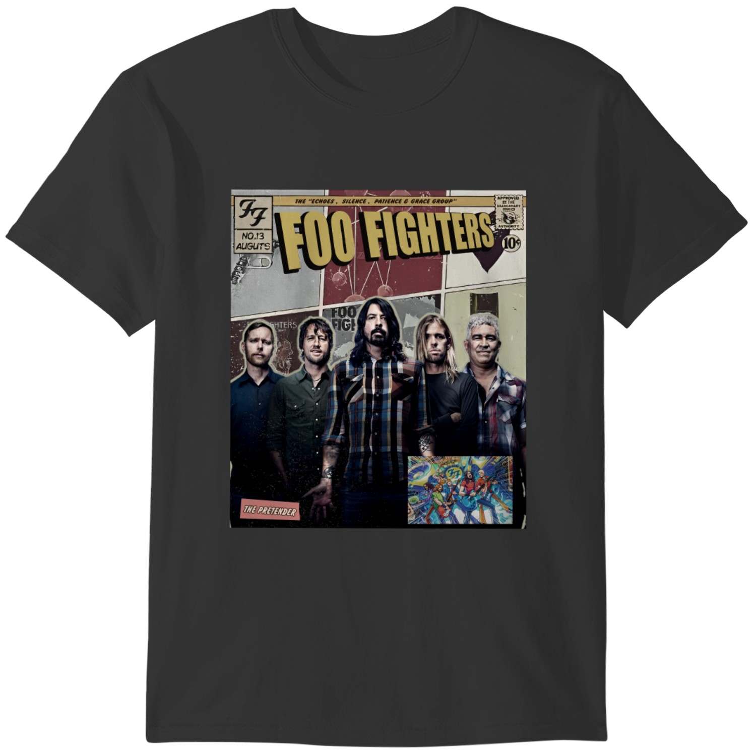FF Band Fighters Comic T-Shirt, 90S Vintage Merch Book Art Echoes,