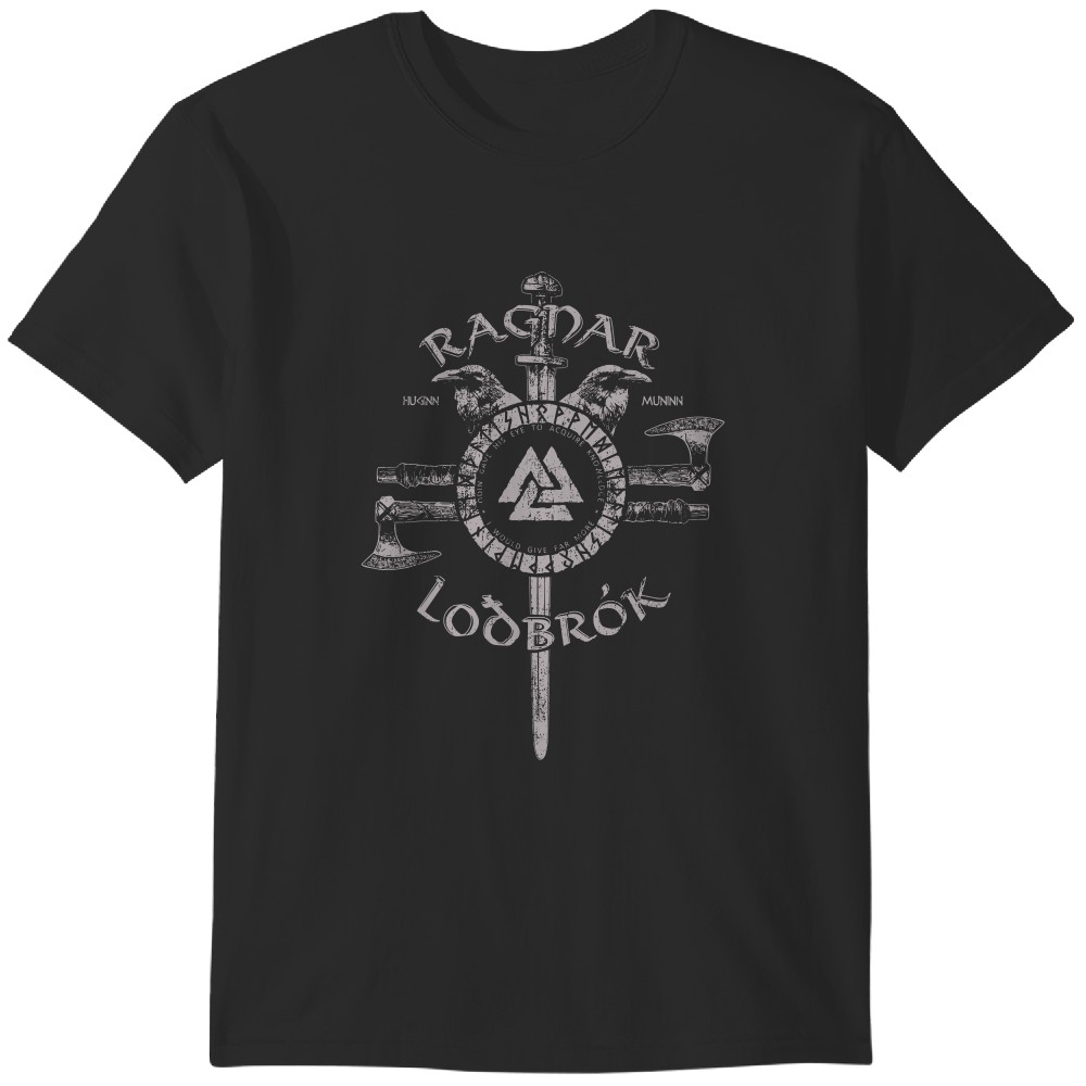 King Ragnar Lodbrok Viking Logo T-Shirts
