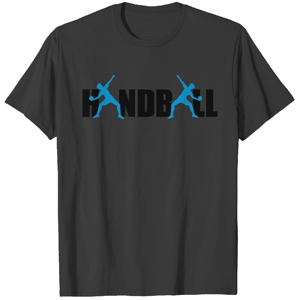 Lettering Logo Text Silhouette Outline Handball Ba T-shirt