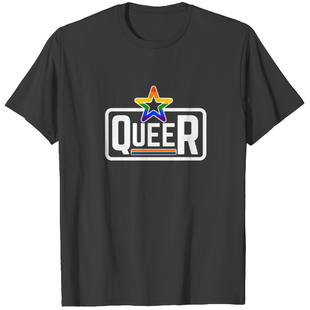 LGBT Queer Gay Pride Star CSD Coming Out Rainbow T-shirt