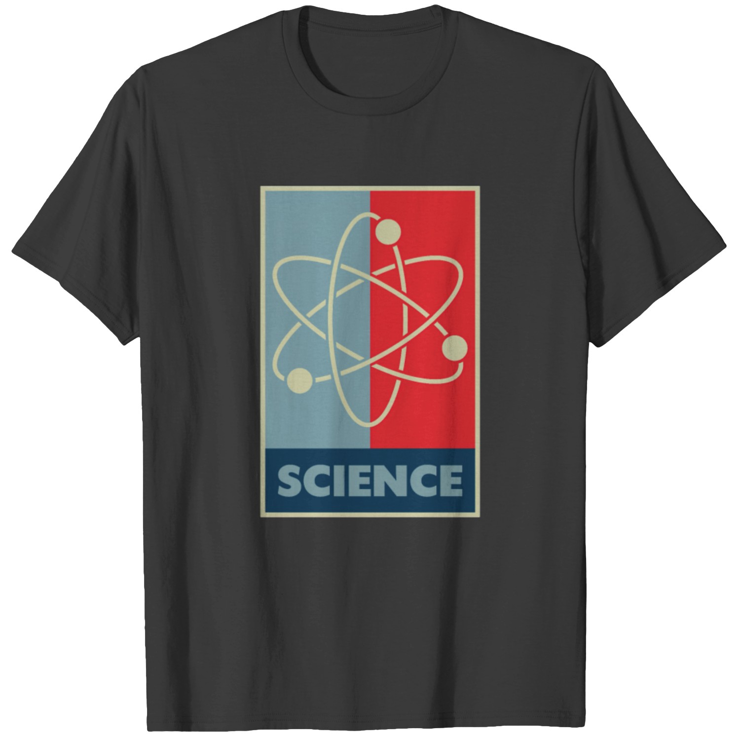 Science Red Blue Atom T-shirt