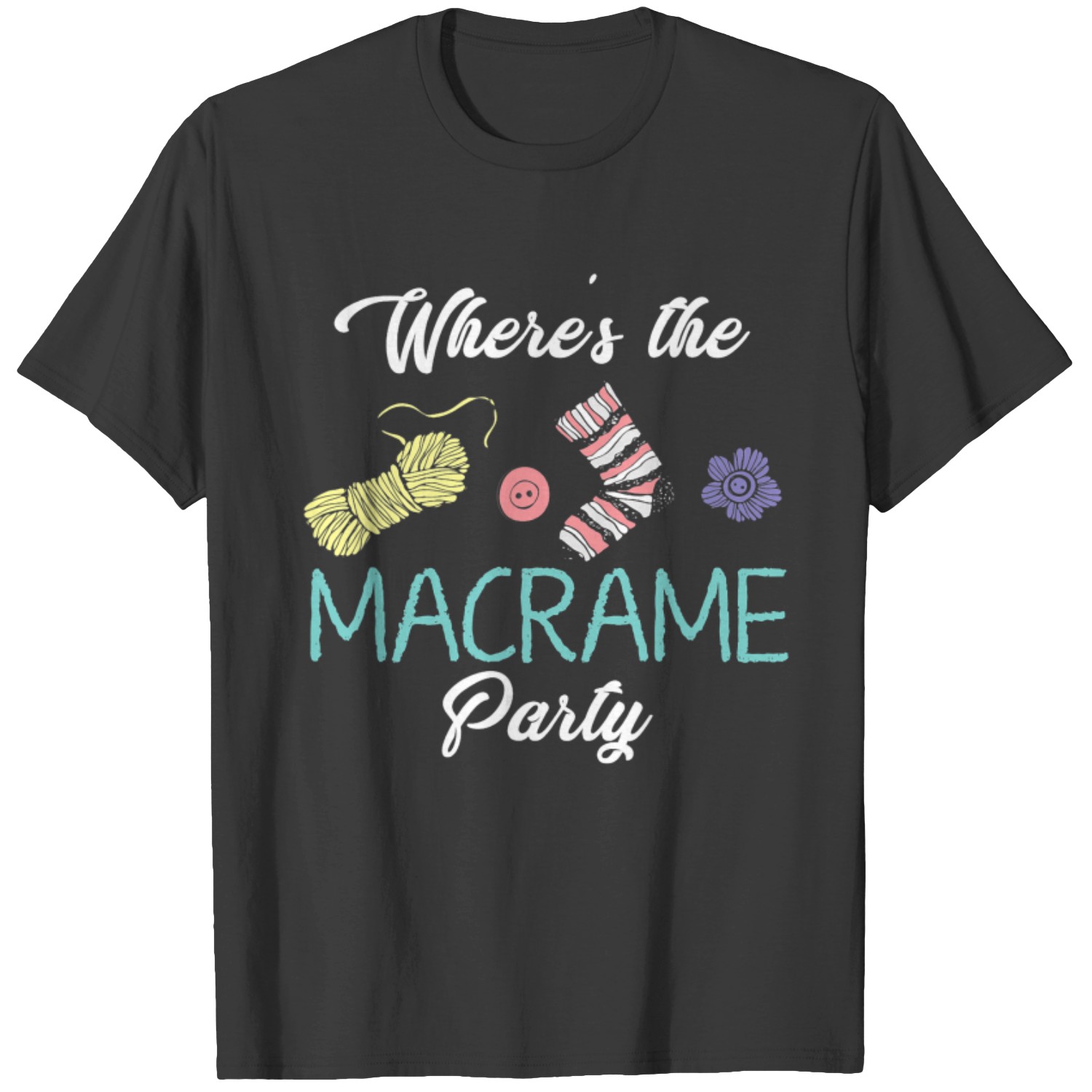 Macrame Party Crochet Pattern Hitching Knotting Crafting T-Shirts