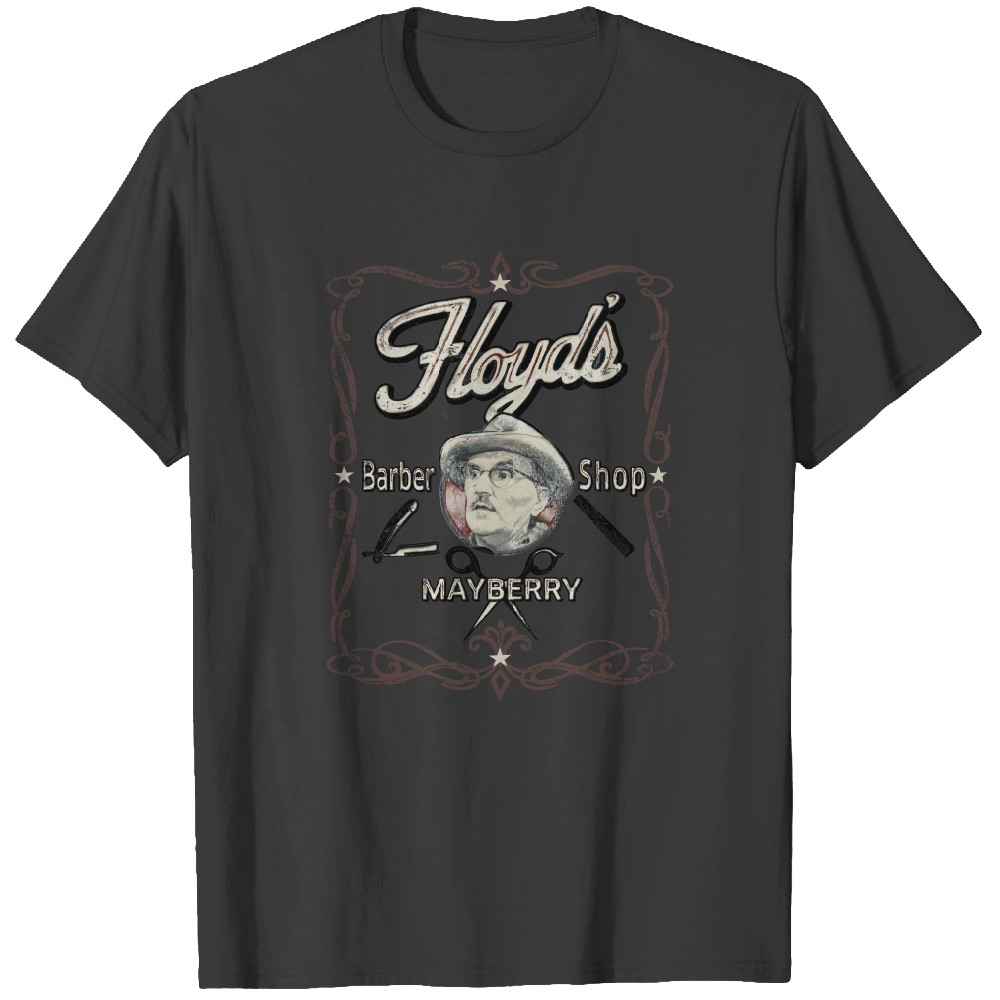 The Andy Griffith Show Mayberry Floyd's Barber Shop Charcoal Shirts
