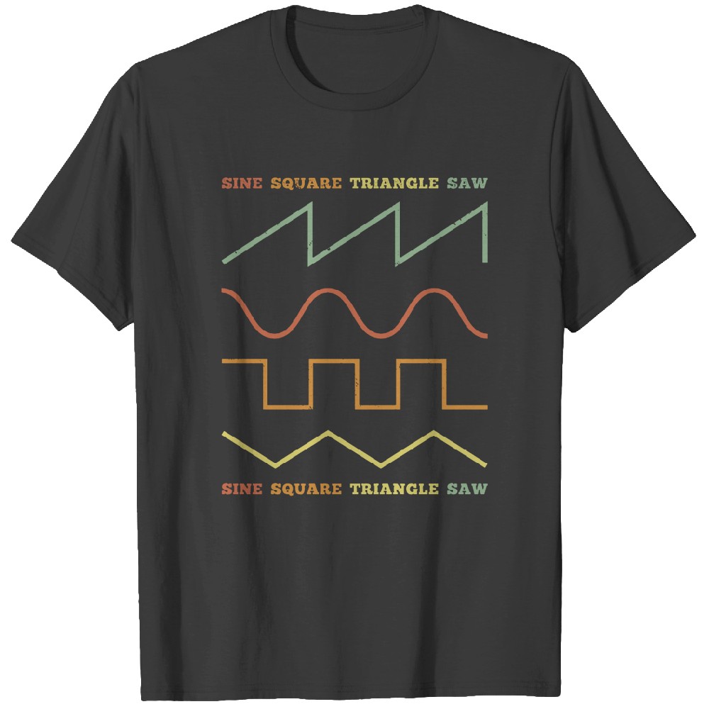 Synthesizer Waveform Synth Sine Square T-shirt