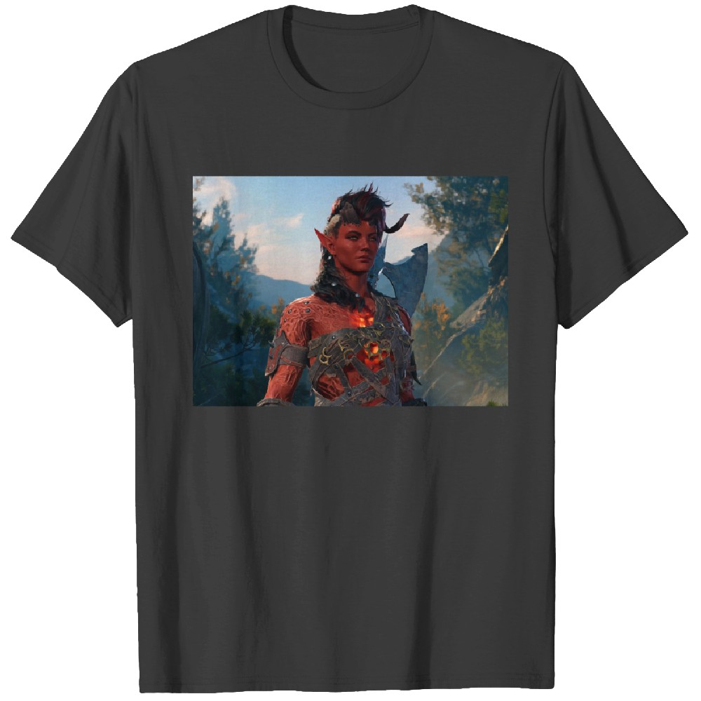 Karlach The Tiefling Barbarian Adventurer Active T-Shirts