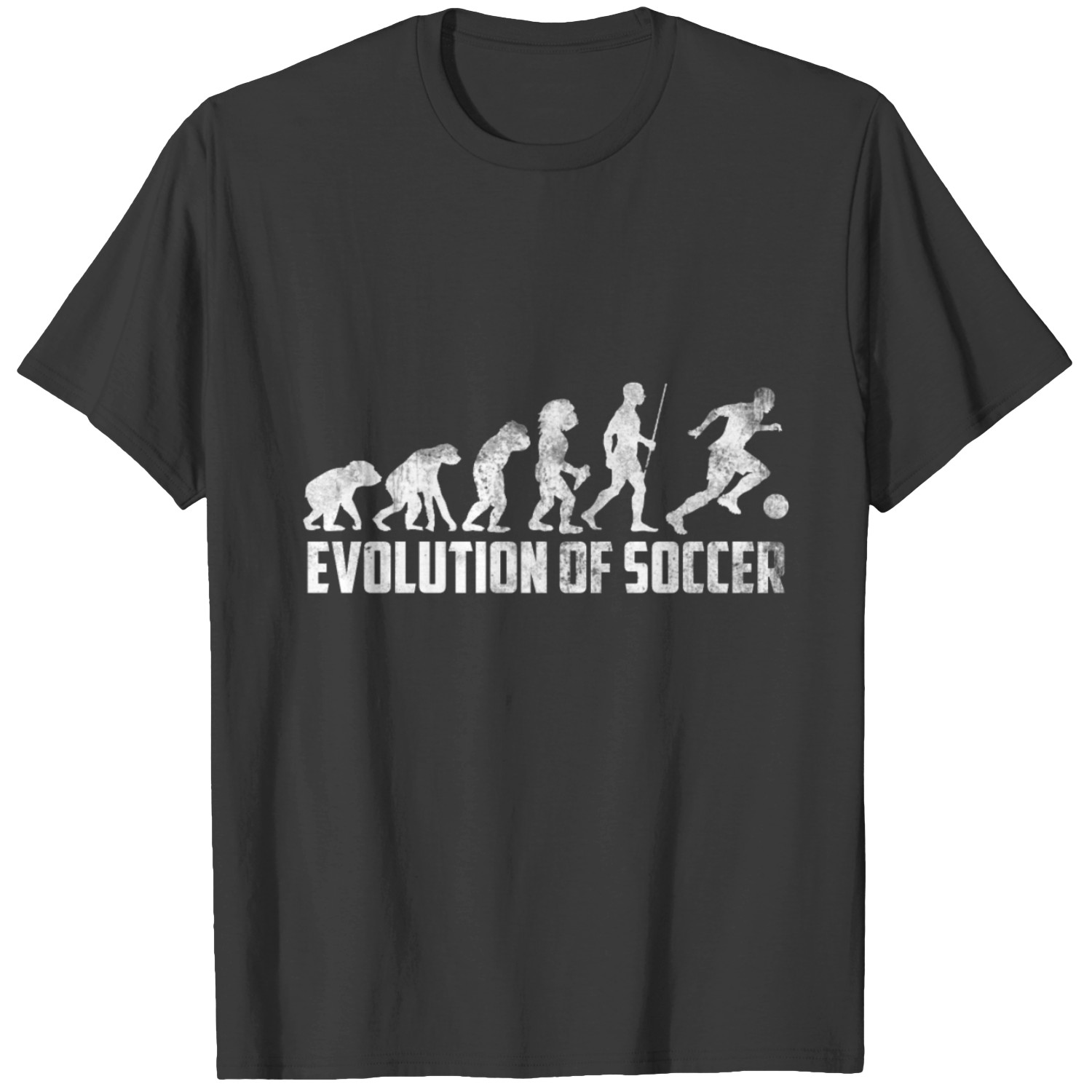 Evolution Of Soccer Player Sport Football Club T-shirt
