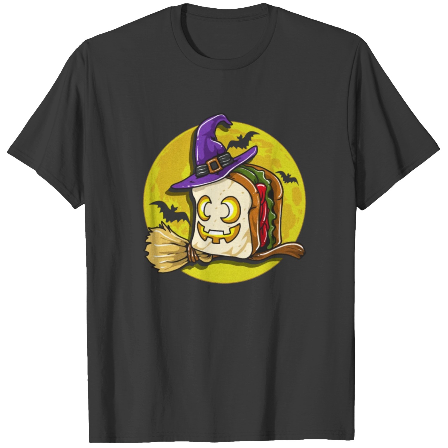 Sand-Witch Funny Halloween Witch Sandwich Humor T-shirt