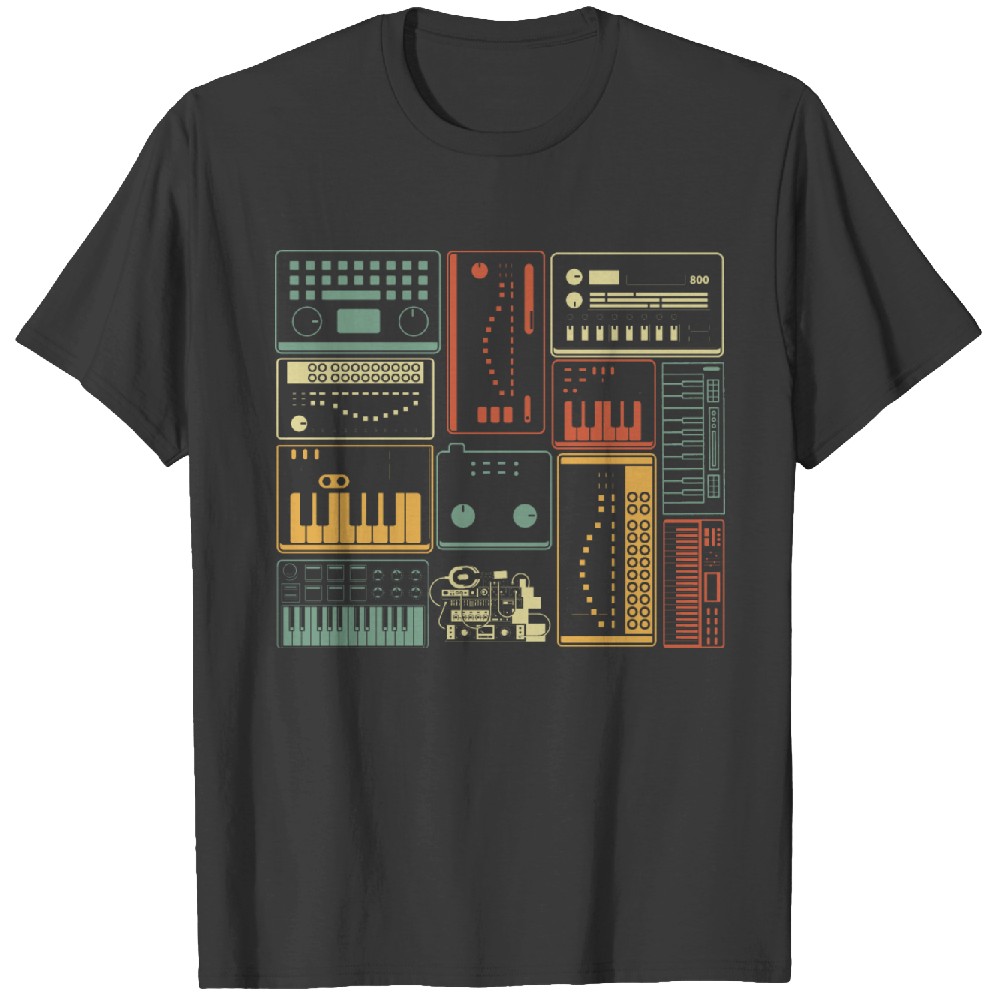Analog Modular Synthesizer Music Producer Keyboard T-shirt