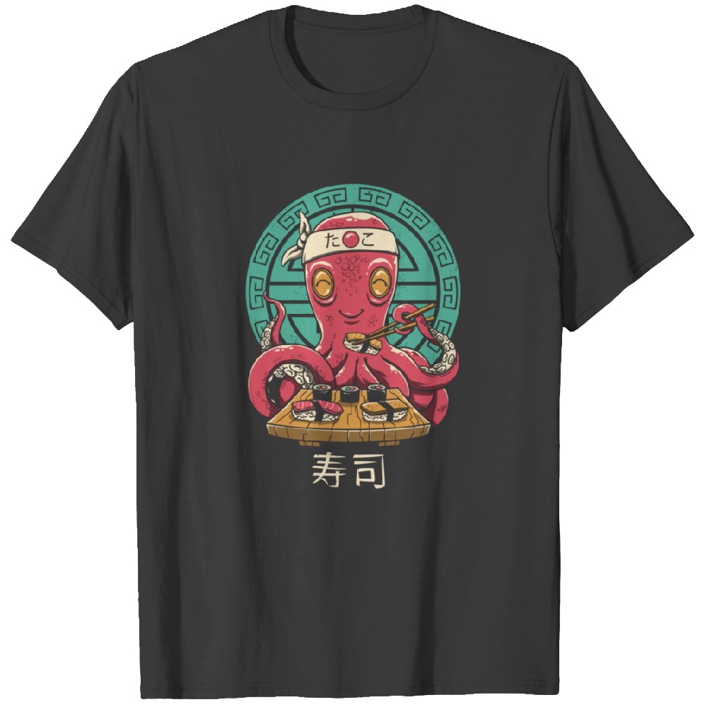 Octo Sushi Bar Japanese Octopus Sushi Aesthetic T-shirt