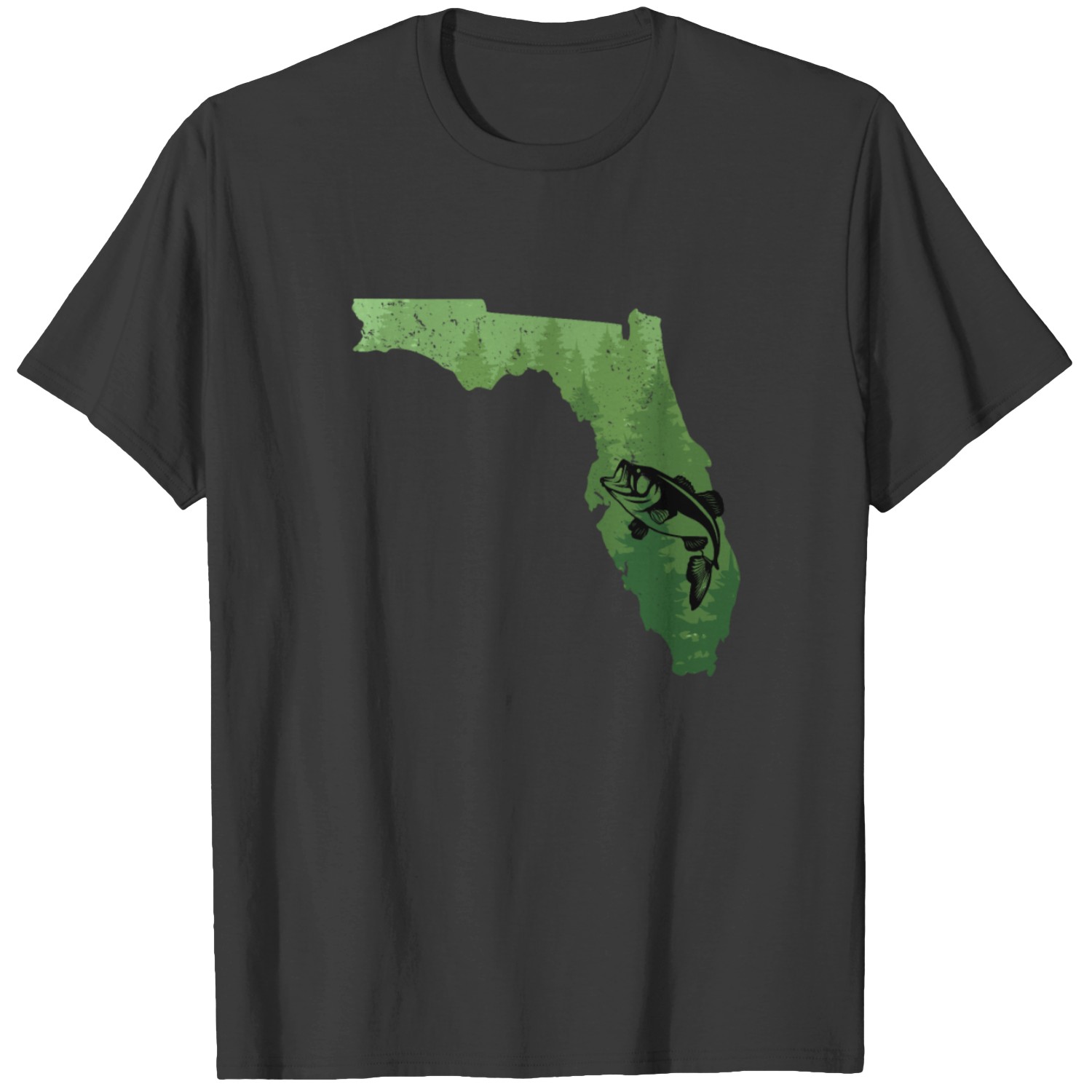 Florida Map Bass Fishing Shirt Florida Map Bass Fi T-shirt