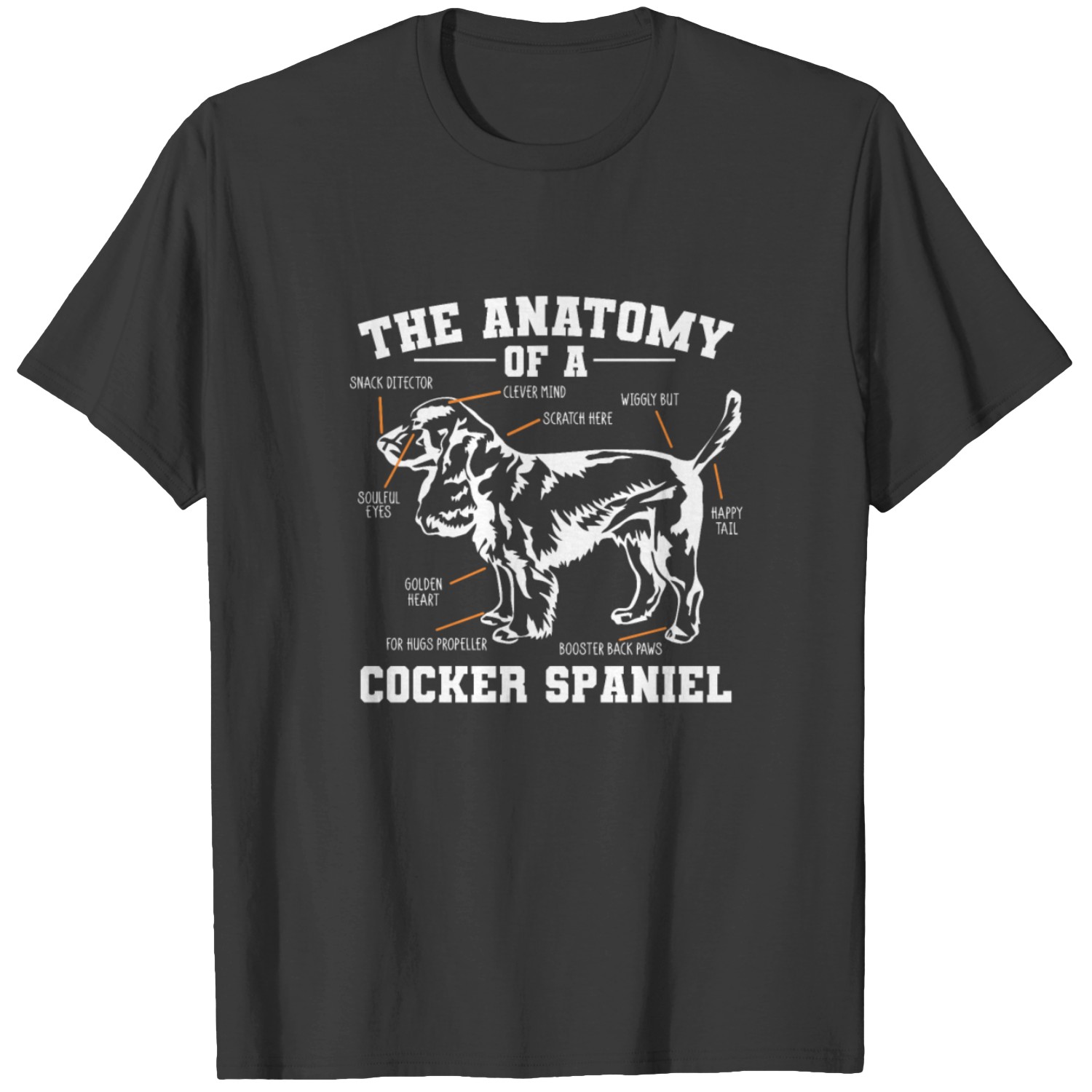 THE ANATOMY OF A COCKER SPANIEL T-shirt