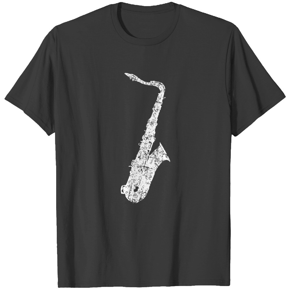 Tenor Saxophone (Distressed White) T-shirt