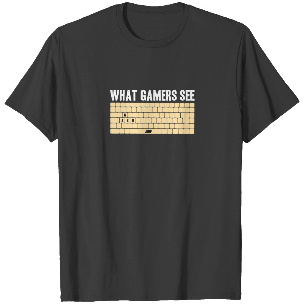 PC Gamer WASD Meme What Gamers See Funny Video Gam T-shirt