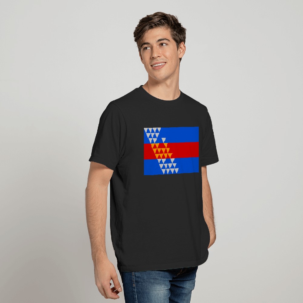 Pomo Indian Flag Ethnic Symbol American Native Usa Polo T-shirt
