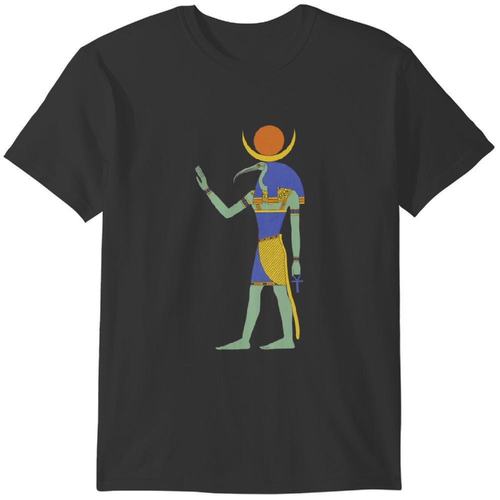 THOTH Dieu égyptien Avec Symbole Hiéroglyphe Ankh T-shirt