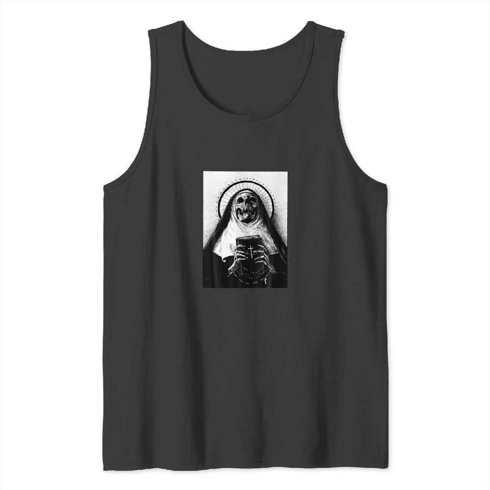 Satanic Nun Grim Reaper Lucifer Occult Gothic Meta Tank Top