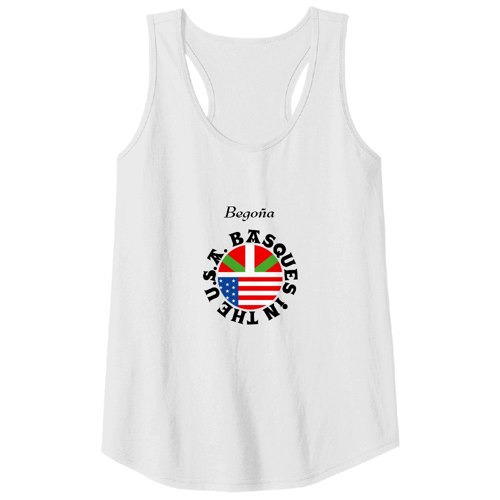 Custom, Ikurriña + USA Flag "Basques In The USA": Tank Top