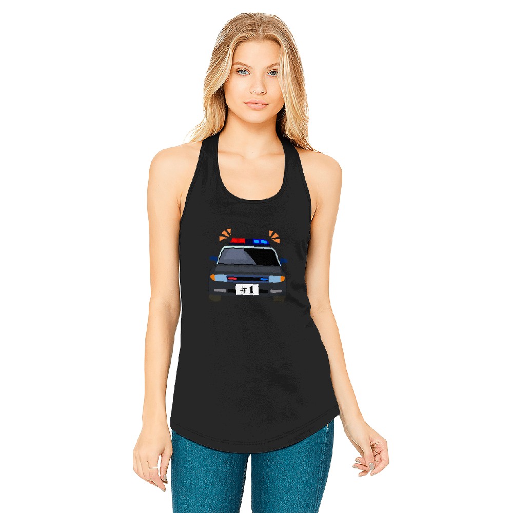 Police Car Siren Policeman Policewoman Cop Law Enf Tank Top