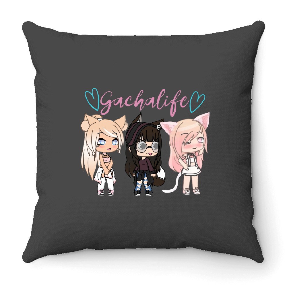 Gachalife Throw Pillows, Gacha Life Throw Pillows