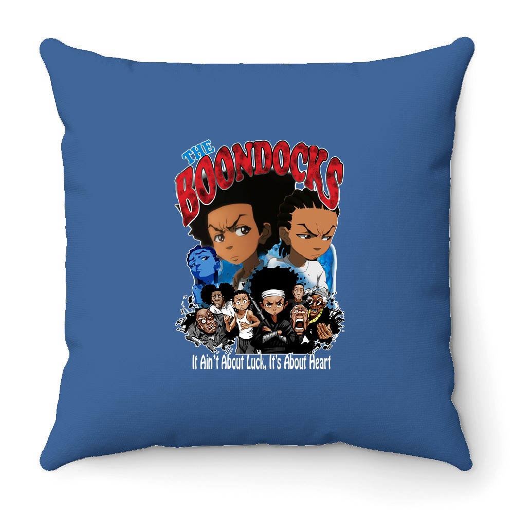 The Boondocks Sitcom Poster Throw Pillows