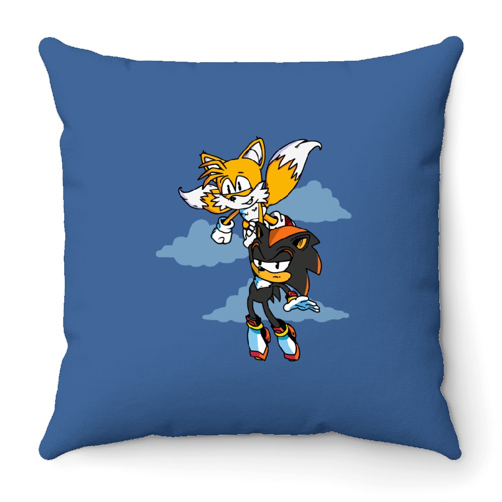 Tails And Shadow Sonic - Sonic And Tails - Throw Pillows