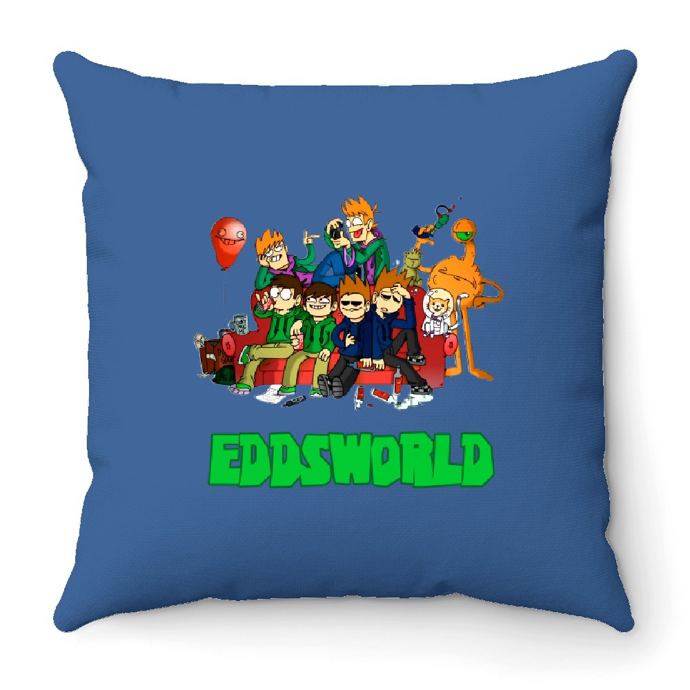Eddsworld Animated Merch Throw Pillows