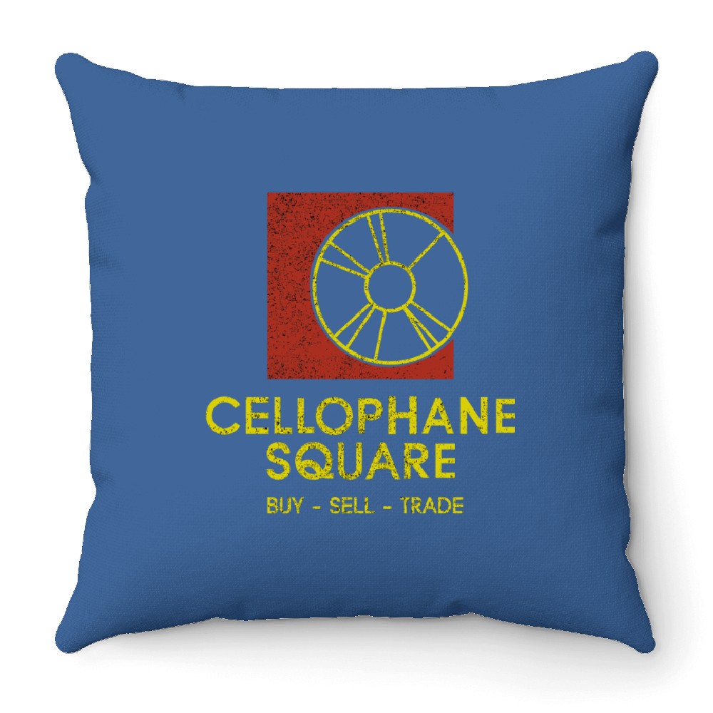 Cellophane Square [Defunct Record Store] - Defunct Logo - Throw Pillows