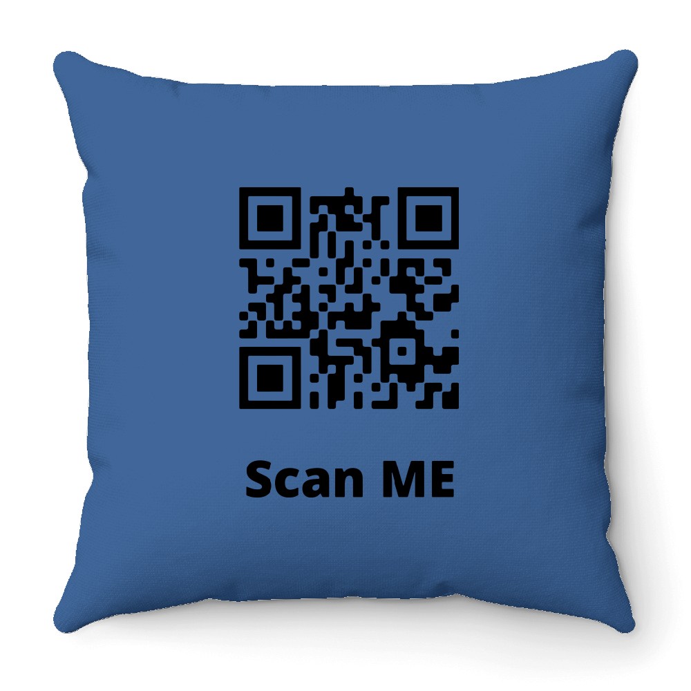 Rick Roll QR Code Throw Pillows