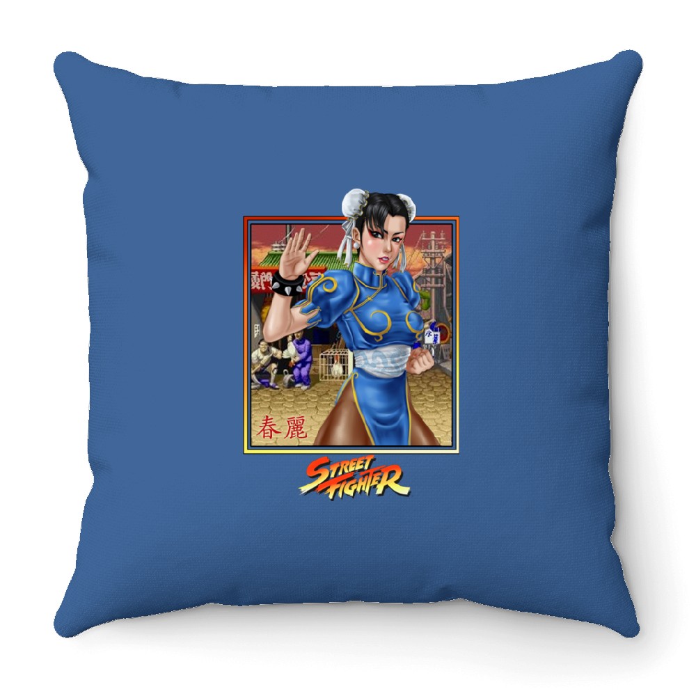 Chun Li Classic Chun Li Throw Pillows