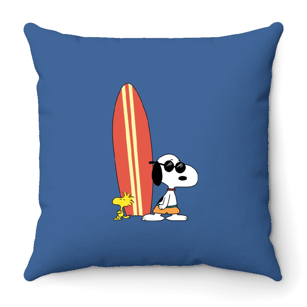 Surf ! - Snoopy - Throw Pillows