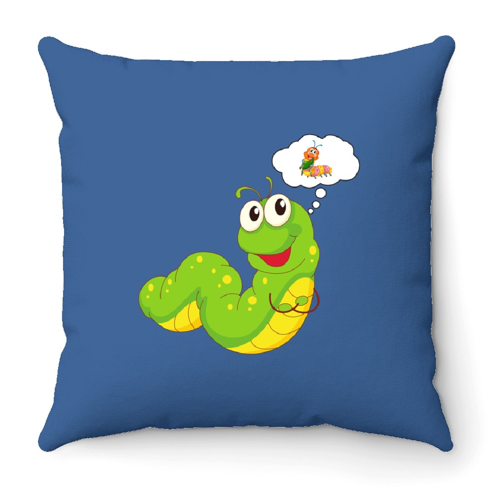 A Very Hungry Caterpillar - Childrens Book Throw Pillows