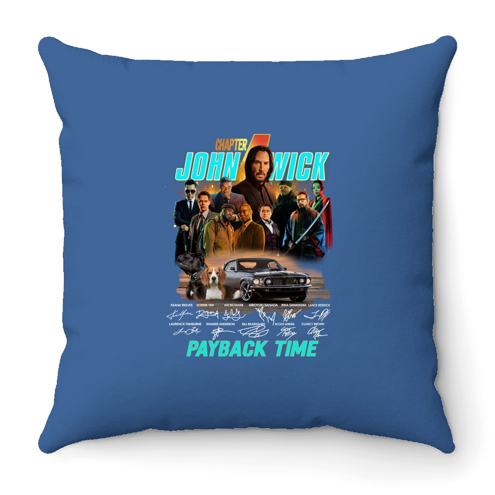 John Wick 4 Movie Throw Pillows, Keanu Reeves Throw Pillows,John Wick ...