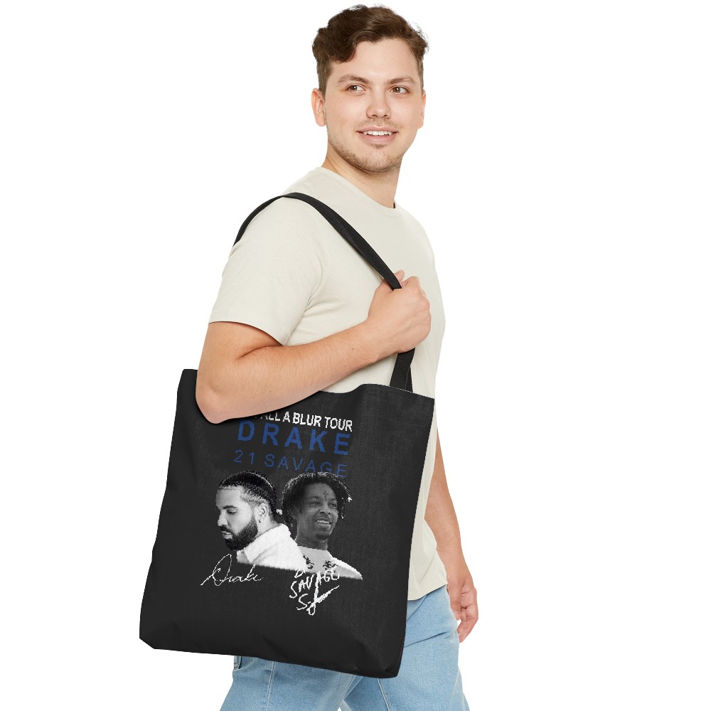 Vintage Drake 21 Savage Tour Tote Bags (AOP), Drake It's All A Blur ...